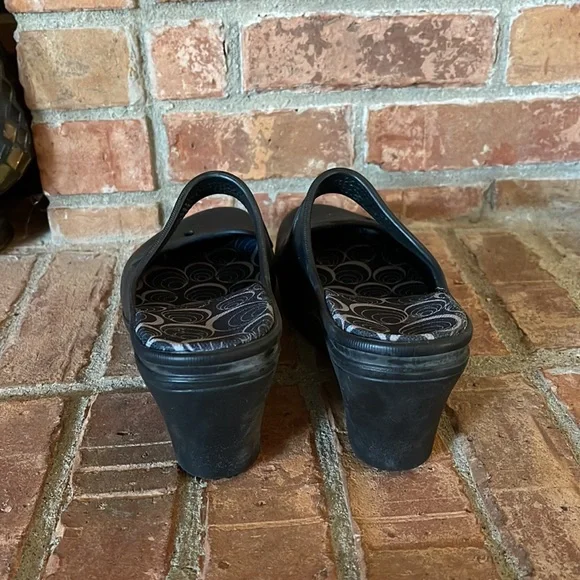 CROCS | Shoes | Crocs Frances Black Mary Jane Wedge Clogs | Poshmark